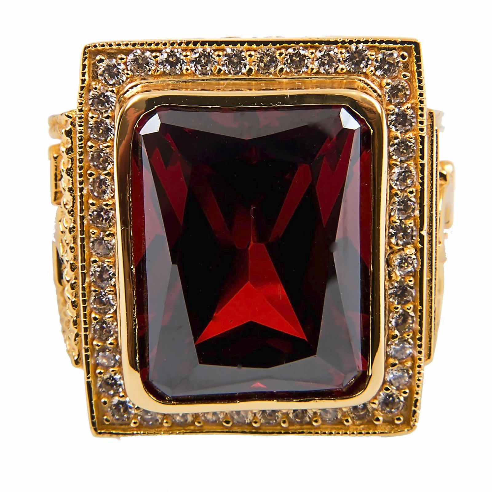 New Mens Clergy Apostle Ring (Subs710R), Gold Plated/Sterling Silver ...