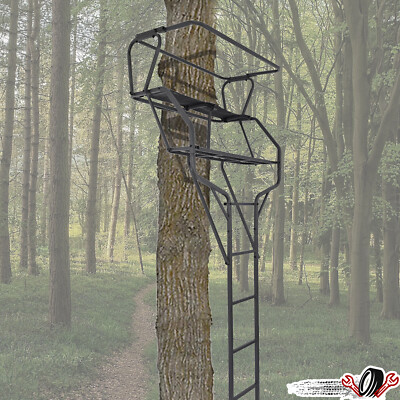 Protable 18 Feet 500LB Deer Hunting Ladder 2 Man Tree Stand Step W ...