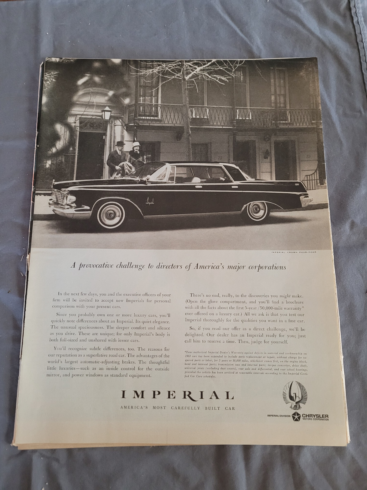VTG 1963 Original Magazine Ad CHRYSLER Car Imperial A Provacative ...