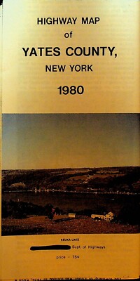 Yates County Highway Map 1980 Upstate New York | eBay
