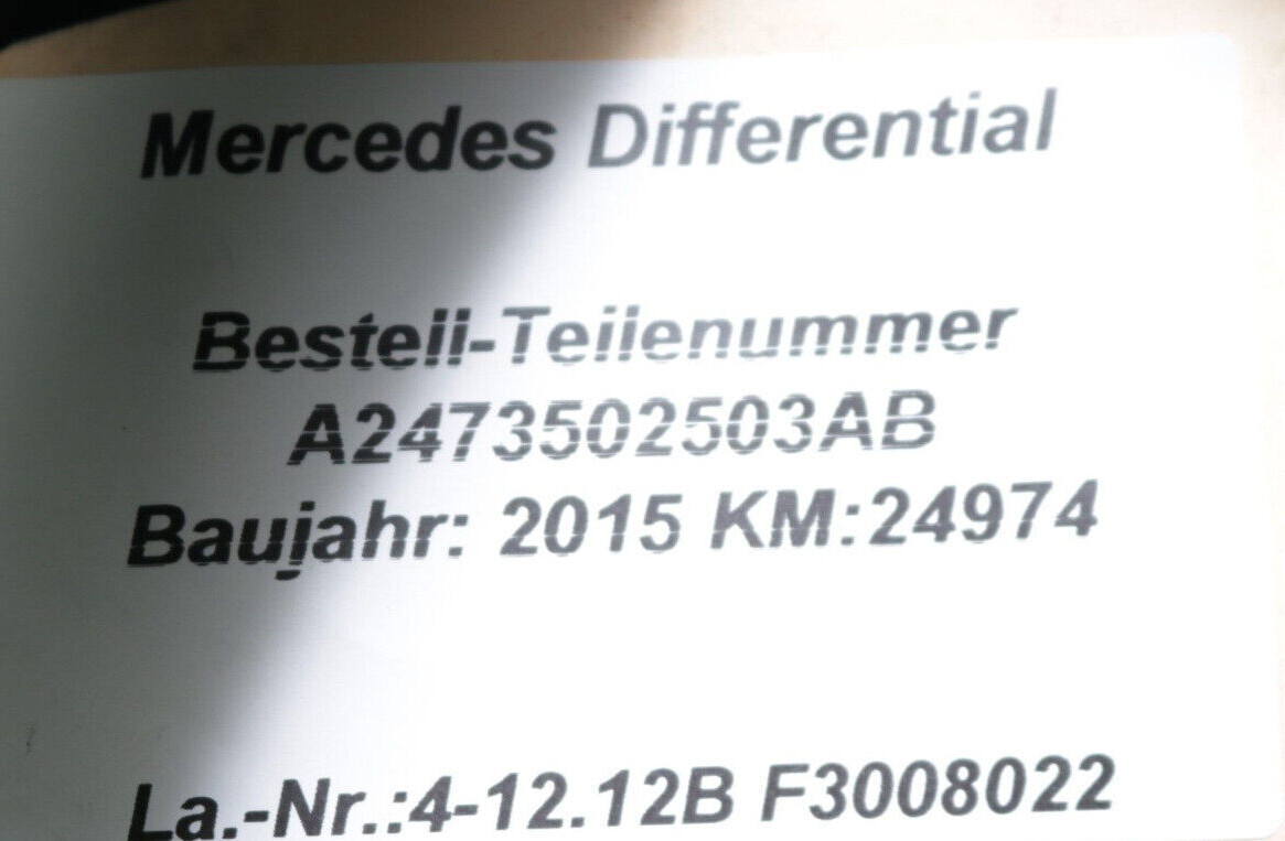 A2473505104 Rear Axle Gearbox Differential Mercedes C118 Cla A 35 AMG ...