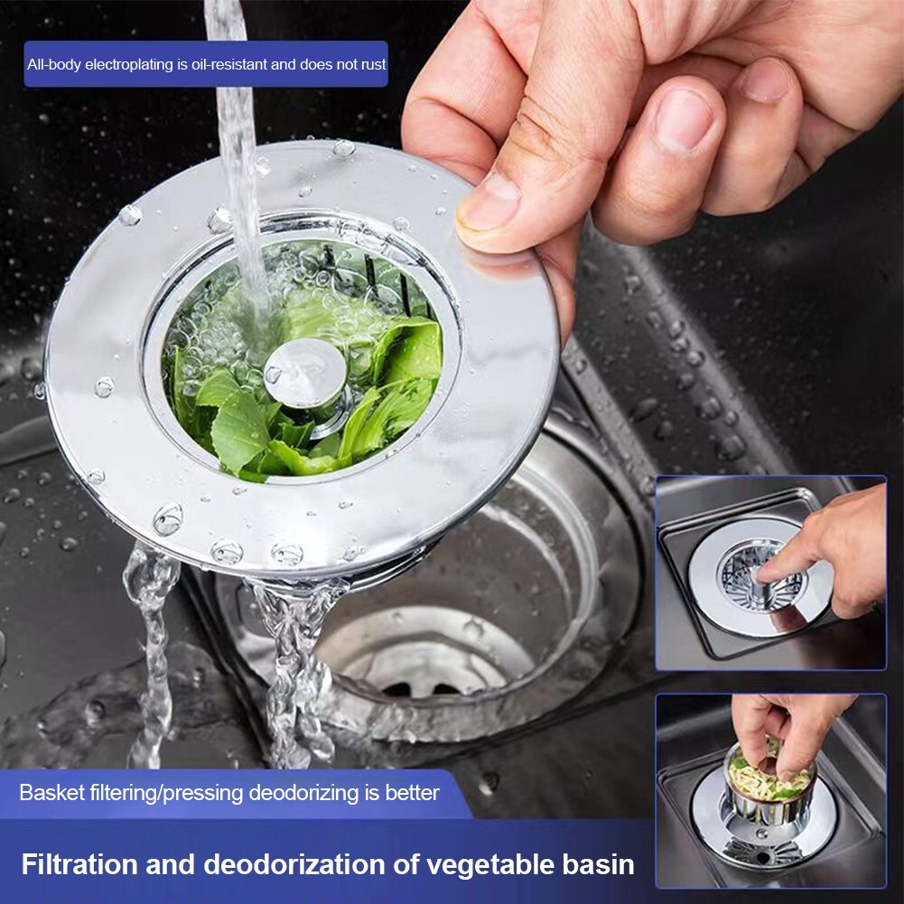 Easy to Clean Kitchen Drainer Basin Filter Stopper Maintains a Clean ...