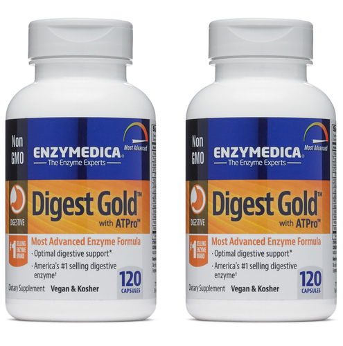 2 Pack Enzymedica Digest Gold ATPro Enzyme Formula 120 x2 240 Capsules ...