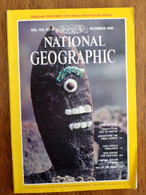 NATIONAL GEOGRAPHIC MAGAZINE DECEMBER 1980 AZTECS TENOCHTITLAN FATIMA ...