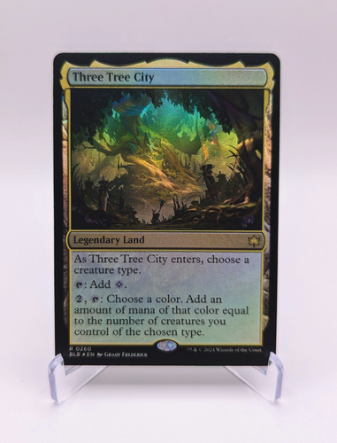 MTG Three Tree City Rare #0260 Bloomburrow Foil NM | eBay
