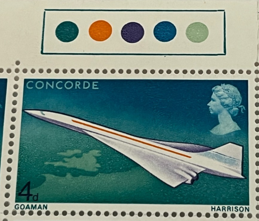 L202e GB 1969 Concorde Corner Traffic Light Block 9d ORANGE SHIFT ERROR ...