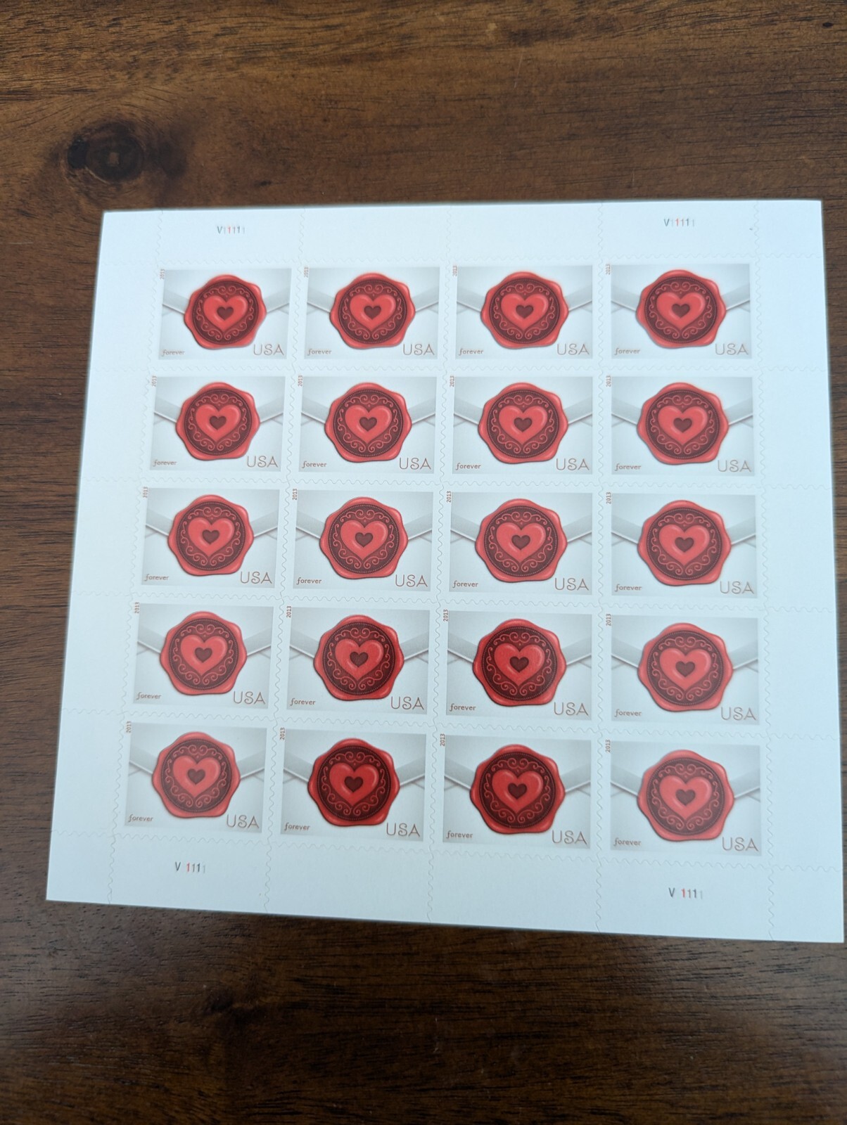 USPS Sealed with Love Wax Heart Sheet of 20 Forever Stamps | eBay