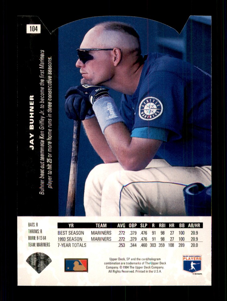 1994 SP: Die Cut #104 Jay Buhner | eBay