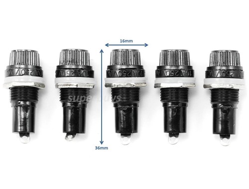5pcs 12mm Thread Fuse Holder Socket Mount Welding Panel For Fuses 20mm ...