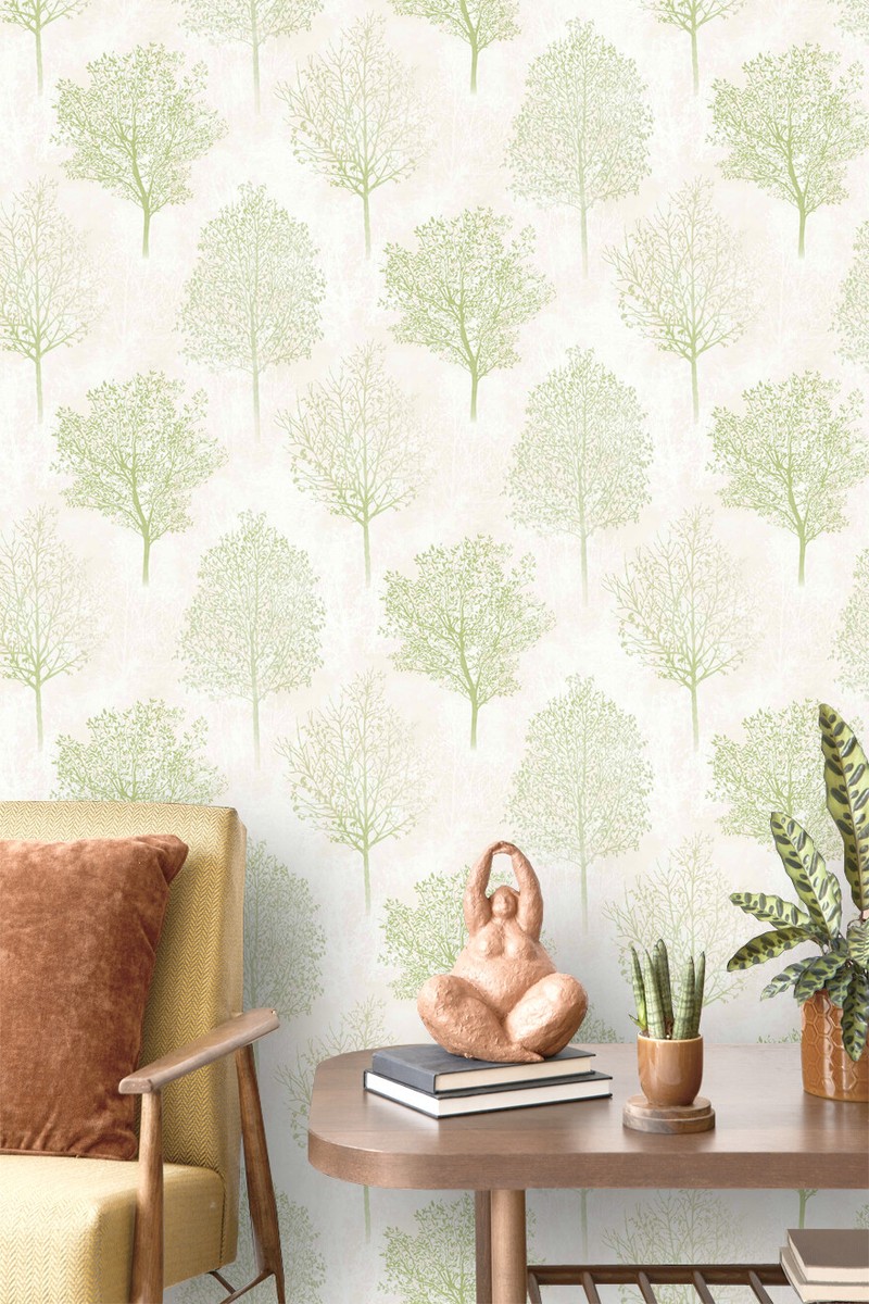Tree Design Wallpapers Palm Tree Silver Italian Vinyl Wallpaper 9001