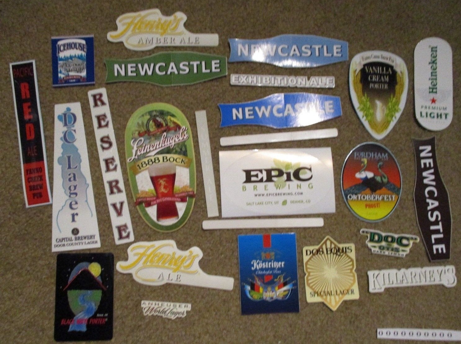 25 BEER STICKER PACK LOT decal craft beer brewing brewery tap handle O ...