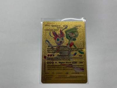 Pokémon Gardevoir Sylveon GX Tag Team Gold Foil Fan Art Collector Card ...