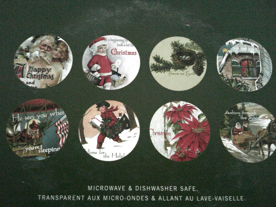 NEW!!! 8 POTTERY BARN Christmas Nostalgic Carol Plates | eBay