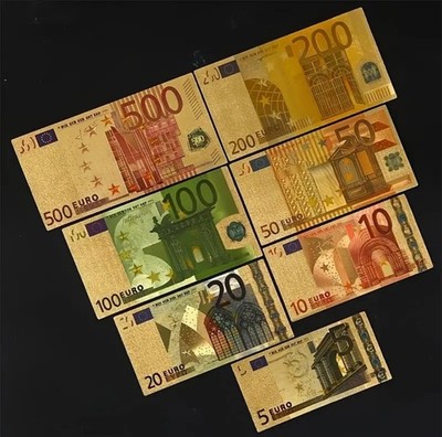 EURO NOTE SET 2002 (7 NOTE SET) FANTASY BILLS 5,10,20,50,100,200 AND ...