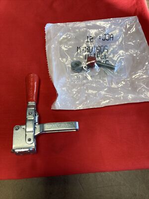 202-UL, Destaco, red handled Toggle Clamp with Long U-Bar, with spindle ...