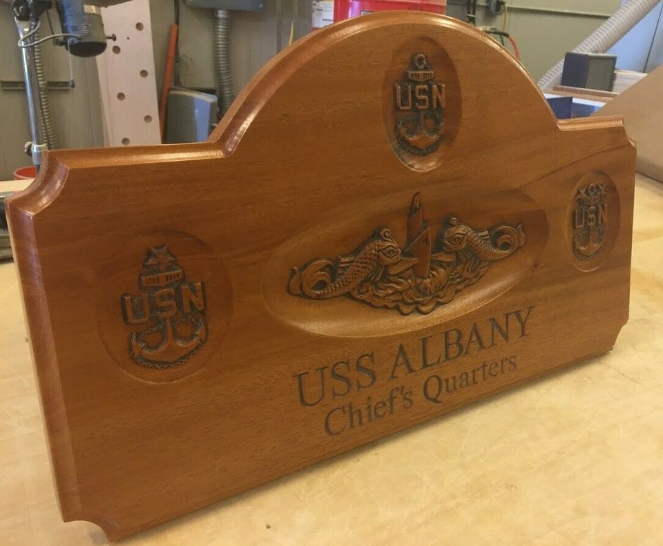 US Navy Submarine Chief, Senior, Master Chief military custom wood ...