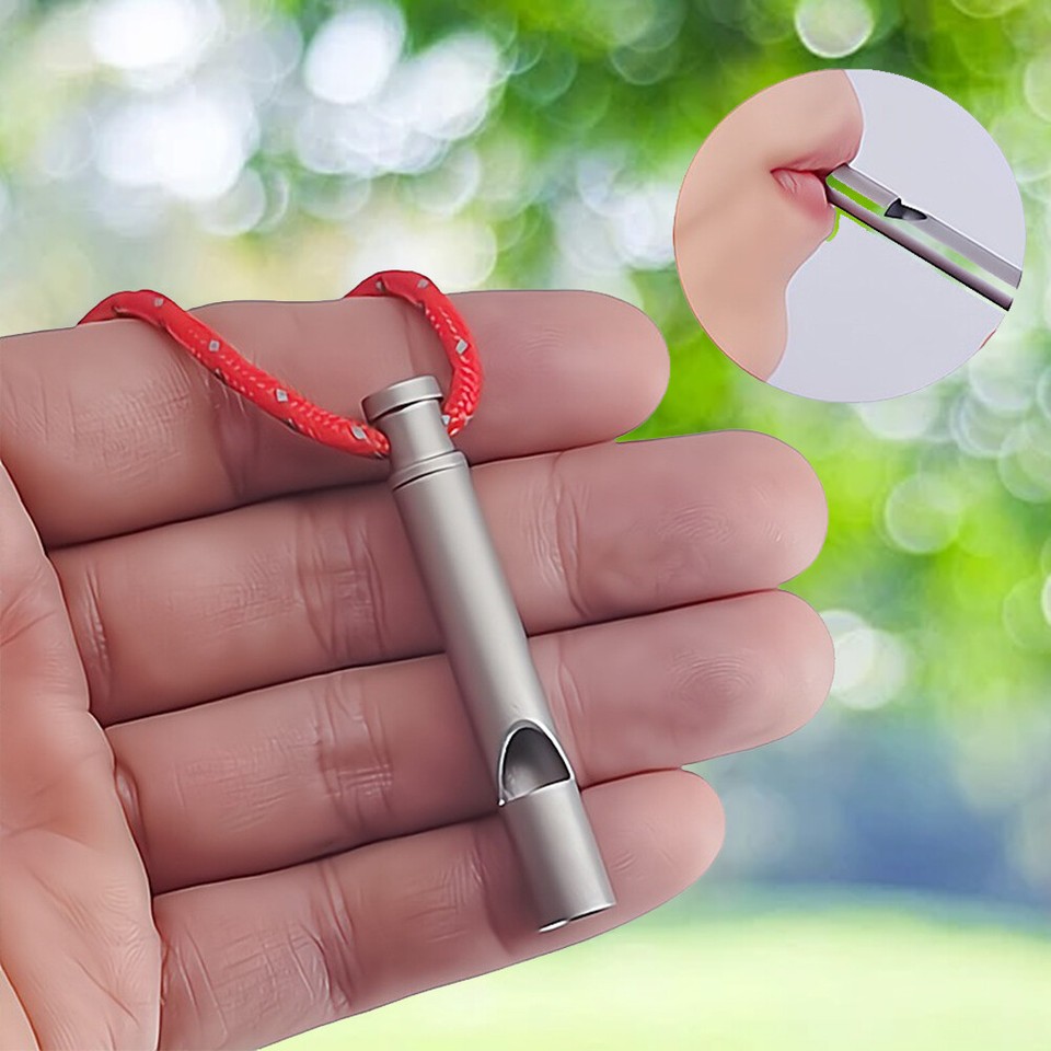 Titanium Whistle Safety Survival Whistle Loud Camping Hiking Whistle ...