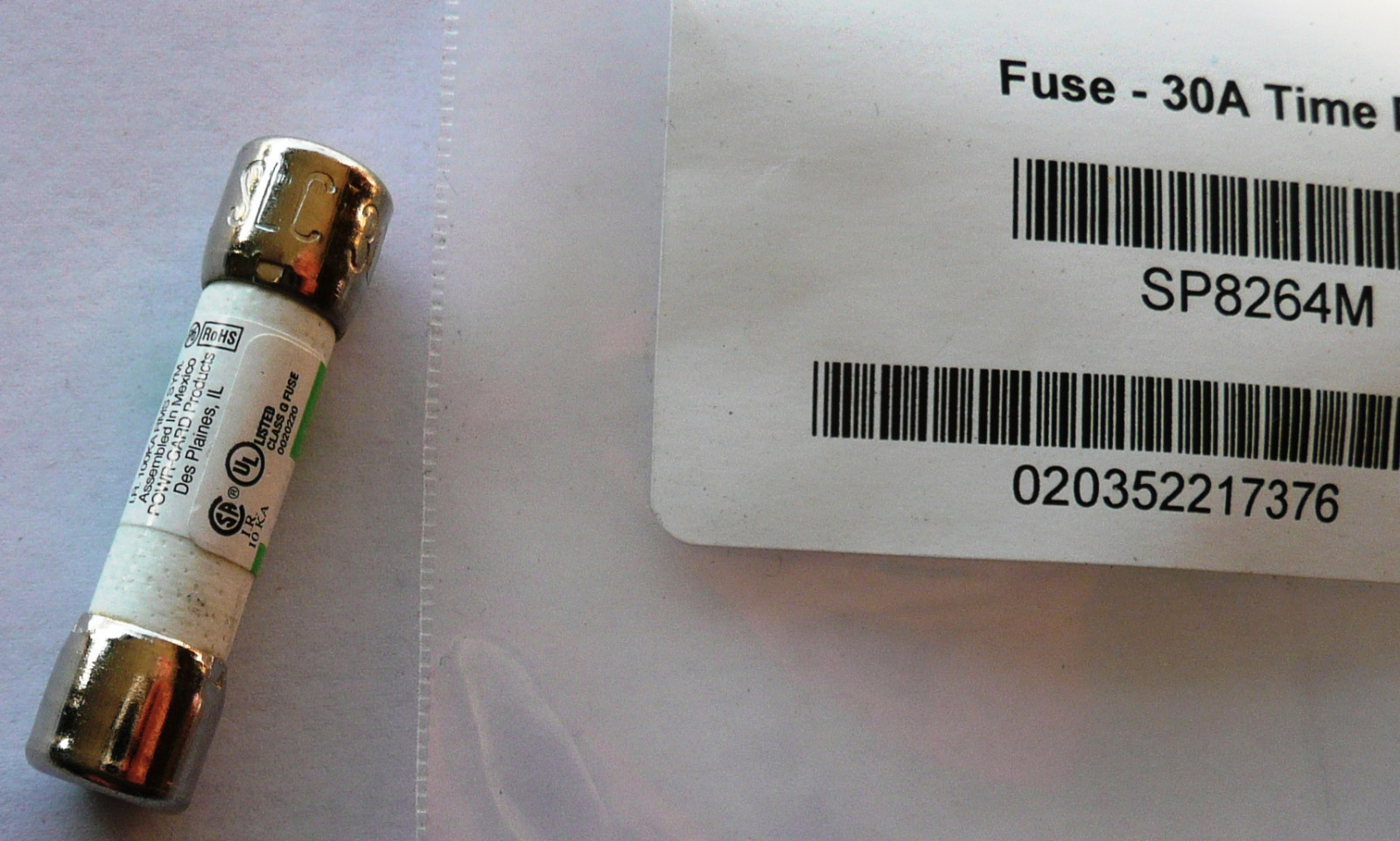 Littelfuse SP8264M Time Delay G class Fuse SLC 30A 480 VAC, UPC ...