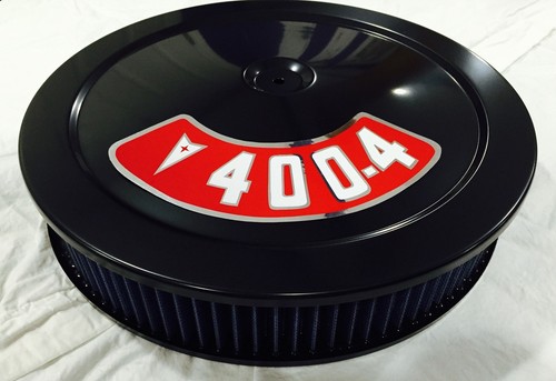 14" BLACK Black Air Cleaner Blue Washable Filter 14x3 | Pontiac 400 ...