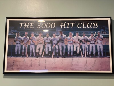 3000 hit club signed poster | eBay
