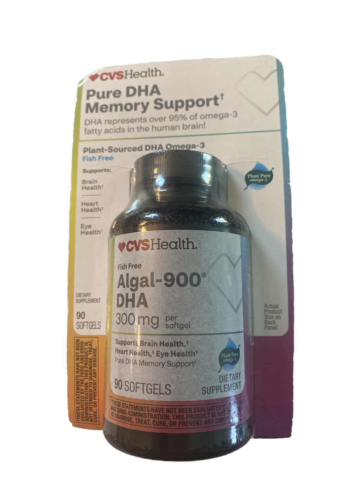 CVS Algal-900 DHA 300mg Omega-3 Fish- 90 CT Softgels Exp 8/2024 S/H for ...