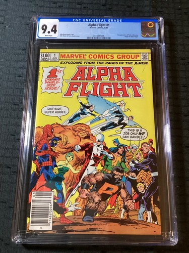 Alpha Flight #1 CGC 9.4 1st Appearance Of Puck & Marrina. NEWSSTAND ...