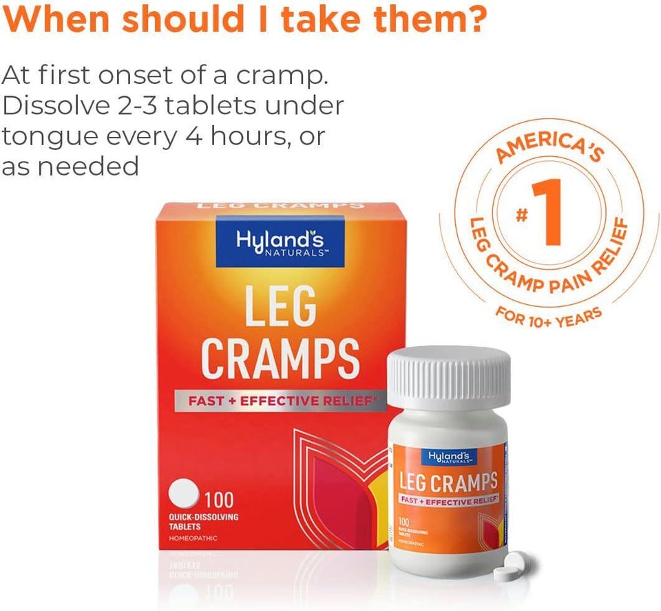 Leg Cramp Tablets by Hylands, Natural Relief of Calf, Leg and Foot ...