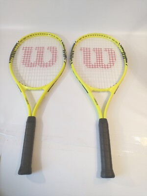 Wilson Tennis Racket Energy XL Yellow Black V Matrix Lot Of (2) *Used ...