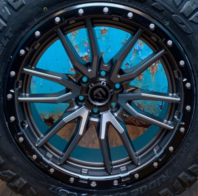 Fuel D680 Rebel Gray 22x10 Wheels Rims 6x5.5 GMC Sierra 1500 Yukon Ram ...