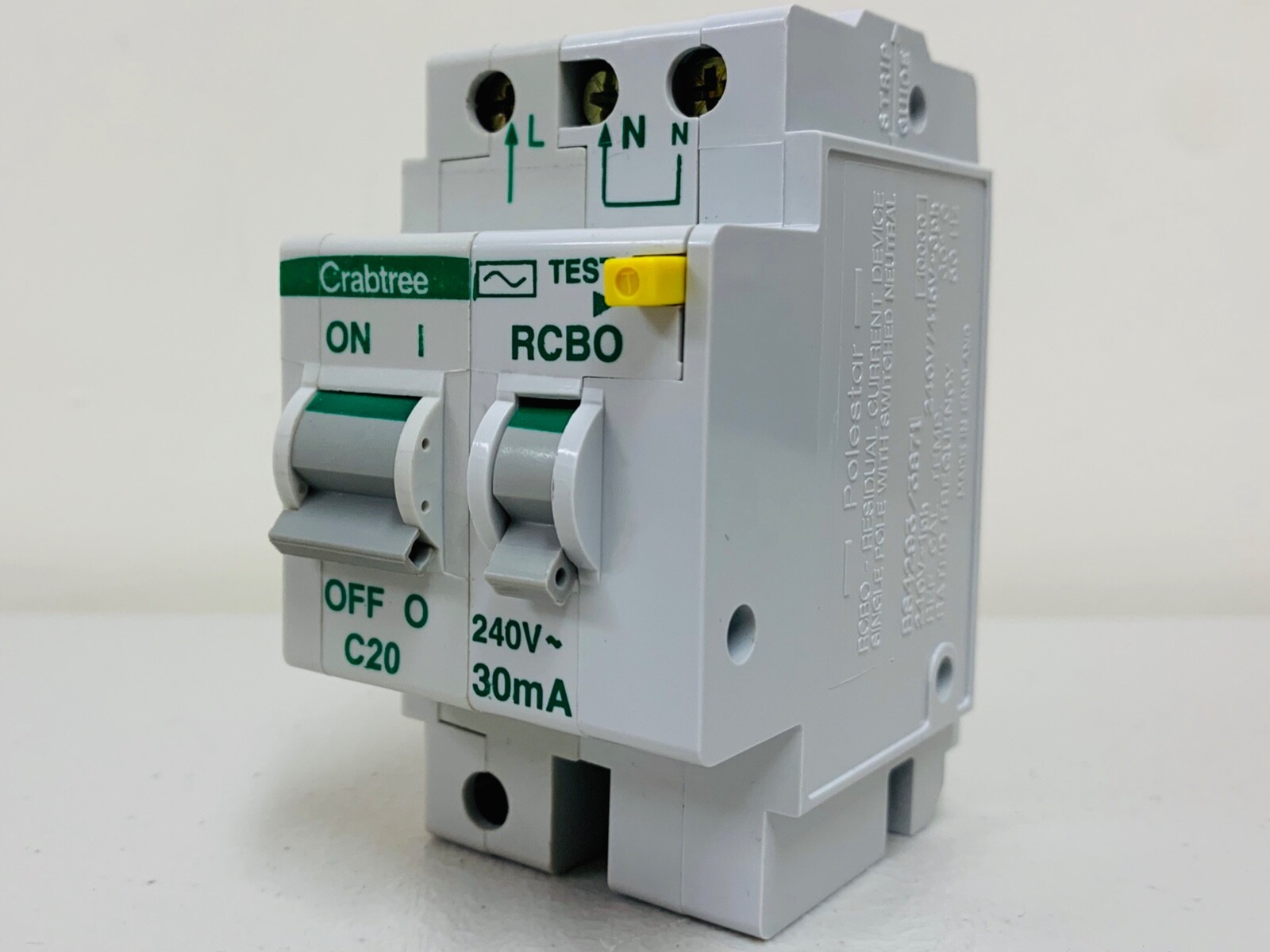 Crabtree Polestar C20 RCBO 20 Amp 30ma Type C for sale online | eBay
