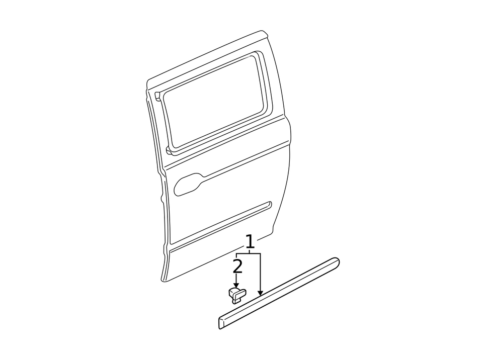 Genuine Honda Protector L Rear Door *NH662P* (Film) (Sage Brush Pearl ...