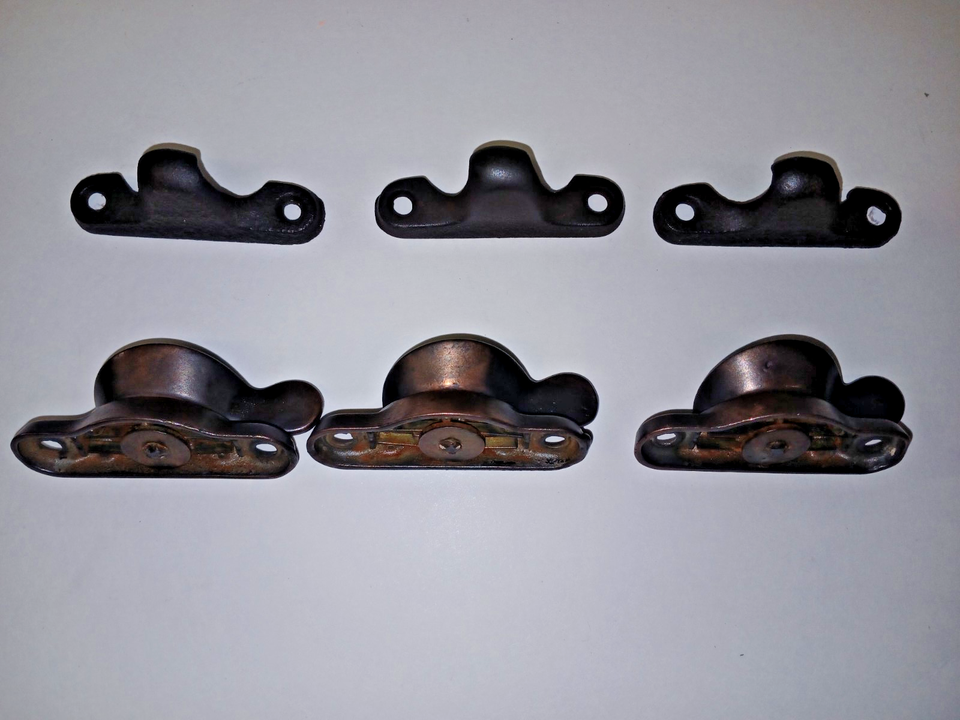 Antique Japanned Cast Iron Rotary Window Sash Locks w/ Screws - Lot of ...