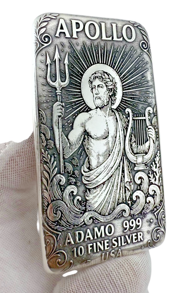 10 oz Silver Art Bar 999 - Apollo - Ltd. Edition - Adamo Metals | eBay