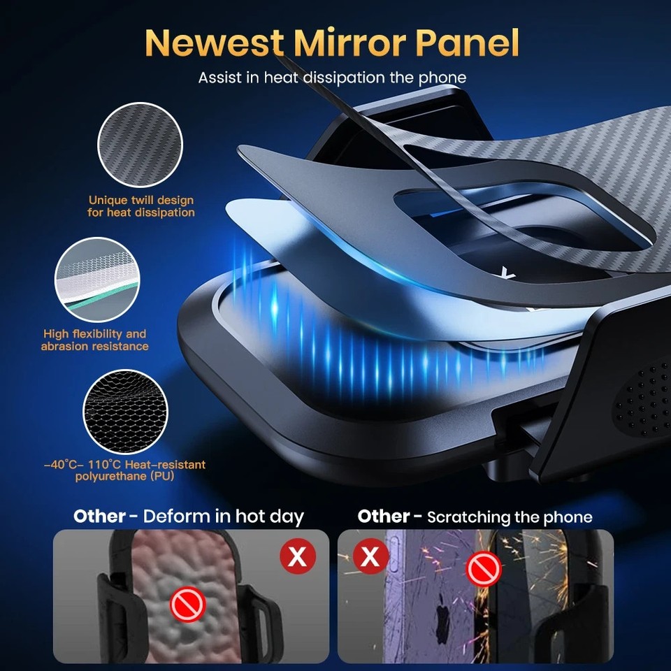 Car Phone Holder Mount,TOPK Upgrade Auto Locking Universal Phone Stand ...