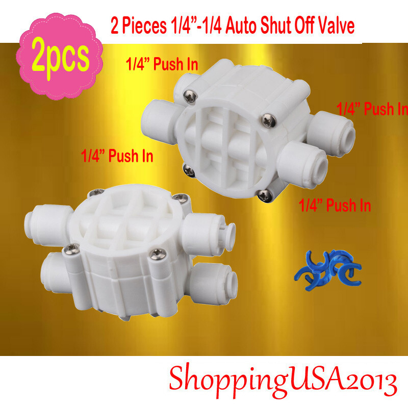 Auto Shut Off Valve 1/4" Check Valve Flow Restrictor RO Water Filter ...