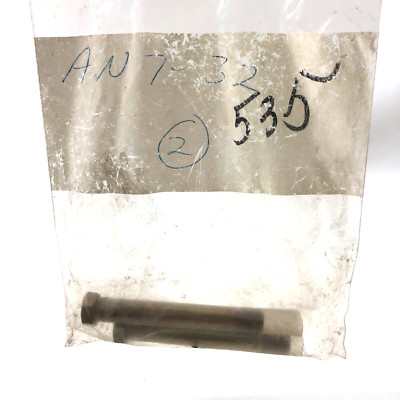 2 PACK LOT Aviation Aircraft Part P/N AN7-32 Steel Undrilled Shank ...