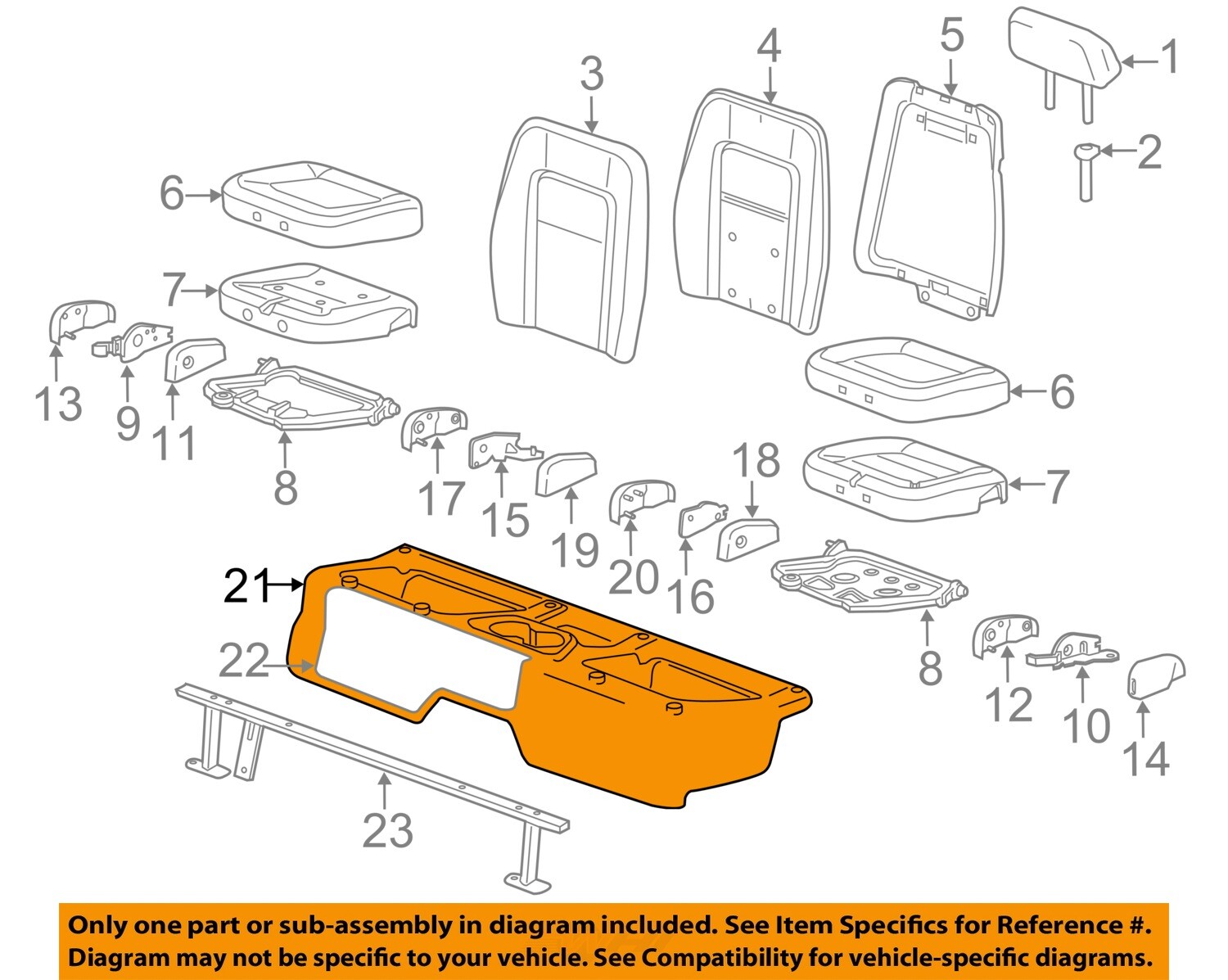 GM OEM Rear Seat-Compartment 22964154 | eBay