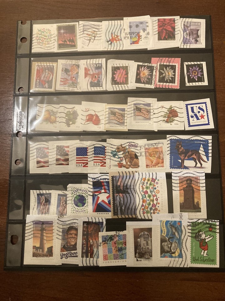 1,200 used U.S. stamps all different 1800's - 2021. Very Fine. 1 cent ...