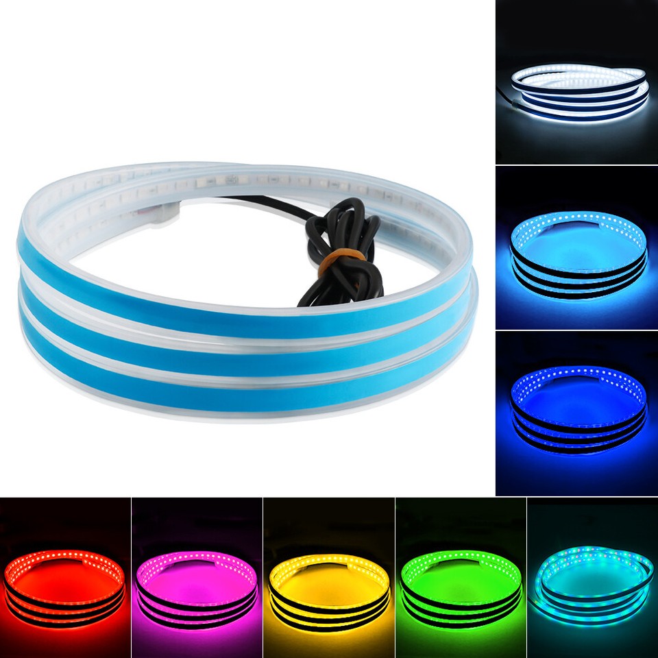 Green Engine Hood Light DRL LED Daytime Running Light Strip Flexible ...