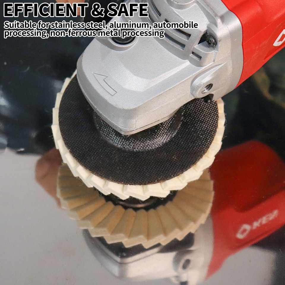 5" Wool Felt Flap Disc Metal working Polishing Buffing Wheel For Angle ...