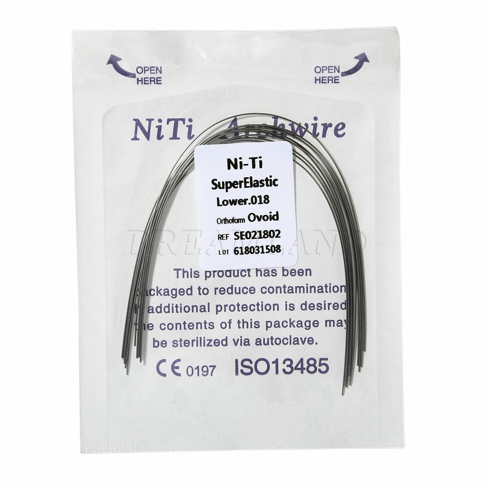 Dental Orthodontic Super Elastic NITI Round Arch Wire Ovoid Form All ...