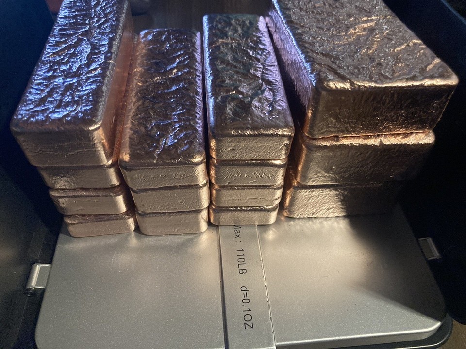 Copper, 20+Lbs Copper Ingots Hand Poured Copper Bullion | eBay