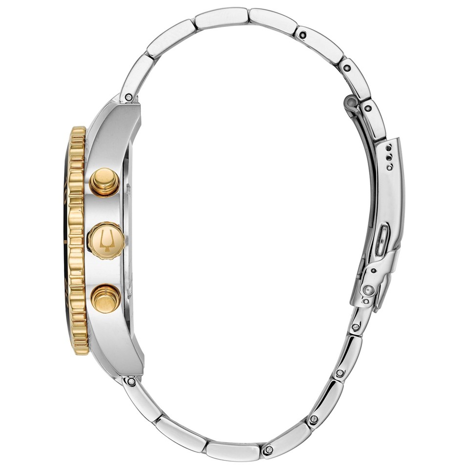 Bulova Men's Classic Chronograph Small Second Quartz Silver Watch 43MM ...