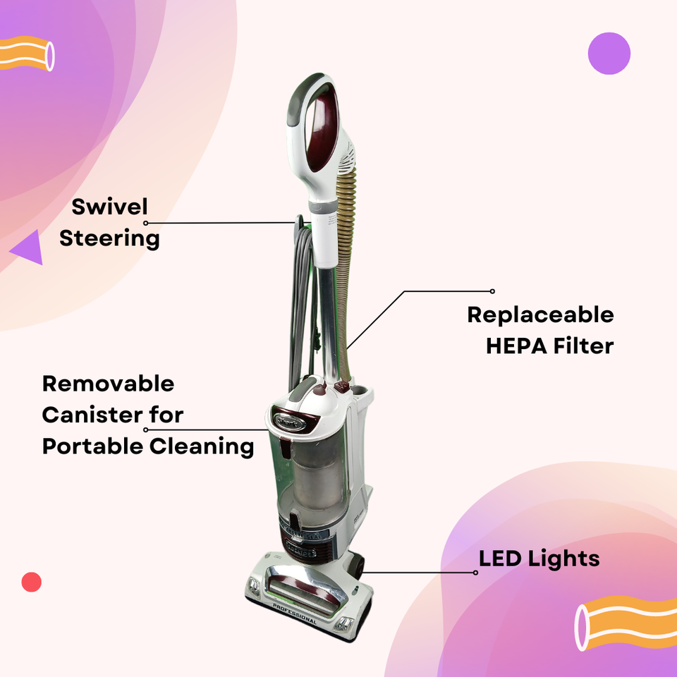 SHARK NV501 PROFESSIONAL LIFT-AWAY UPRIGHT VACUUM CLEANER - WHITE/RED ...
