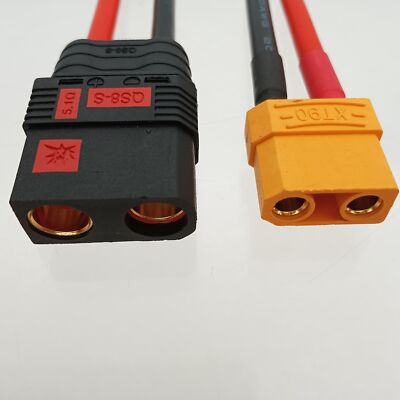 QS8 Anti-Spark Female to XT90 Female cable 10AWG 5CM Charger Adapter RC Toy FPV | eBay