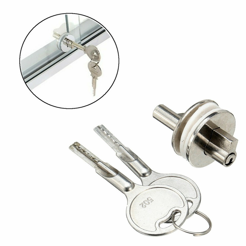 Sliding Glass Door Lock Reptile Vivarium Showcase Display Metal 2 Keys ...