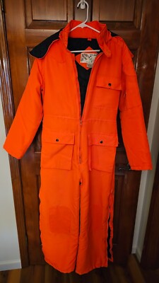 Duck Bay Blaze Orange Hunting Coveralls - Size Small - Excellent ...
