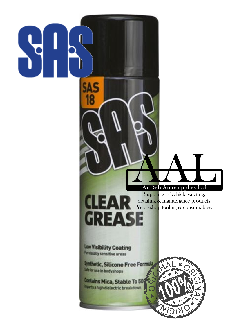 SAS18 - Clear Grease Lubricant, Silicone Free, Water Resistance 500ml S ...