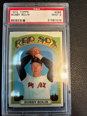 1972 Topps #266, Bobby Bolin, Boston Red Sox, PSA 9 Mint, Set Break | eBay