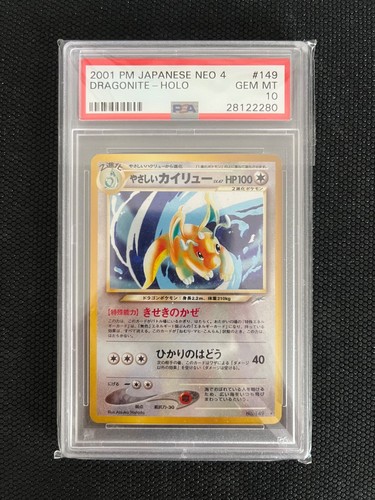 PSA 10 Pokémon Light Dragonite 149/182 Neo 4 HOLO 2001 Card Carta ...